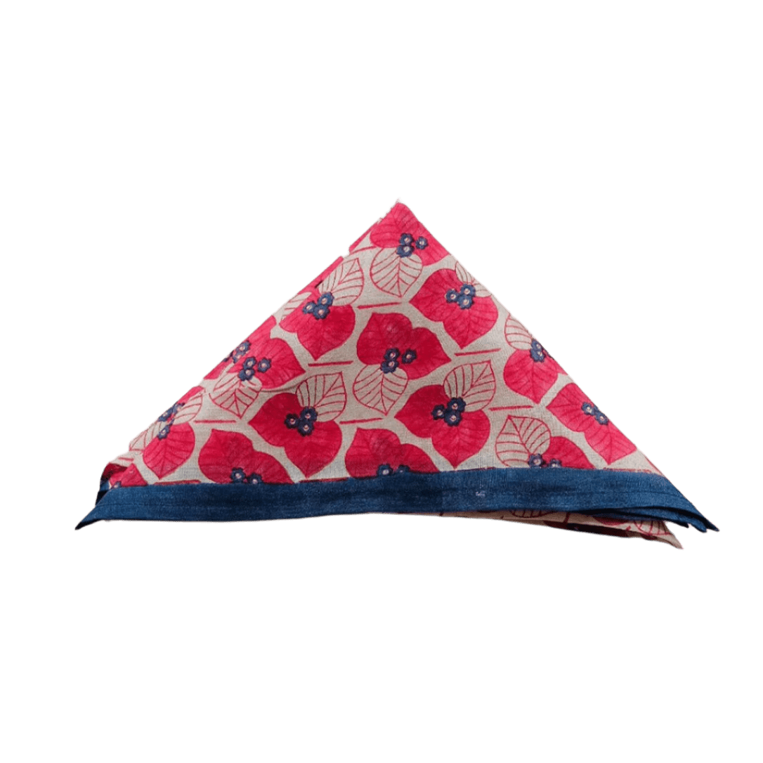 Aliya Block-printed Silk Bandana | socius design