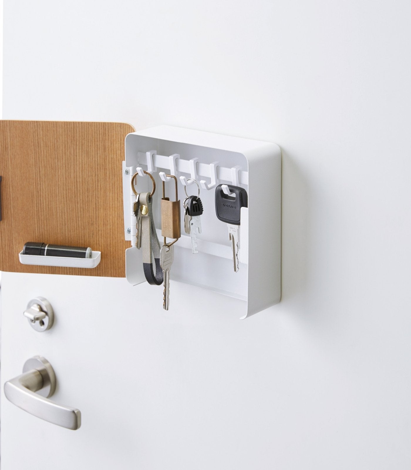Magnetic Key Cabinet in Steel + Wood | socius design