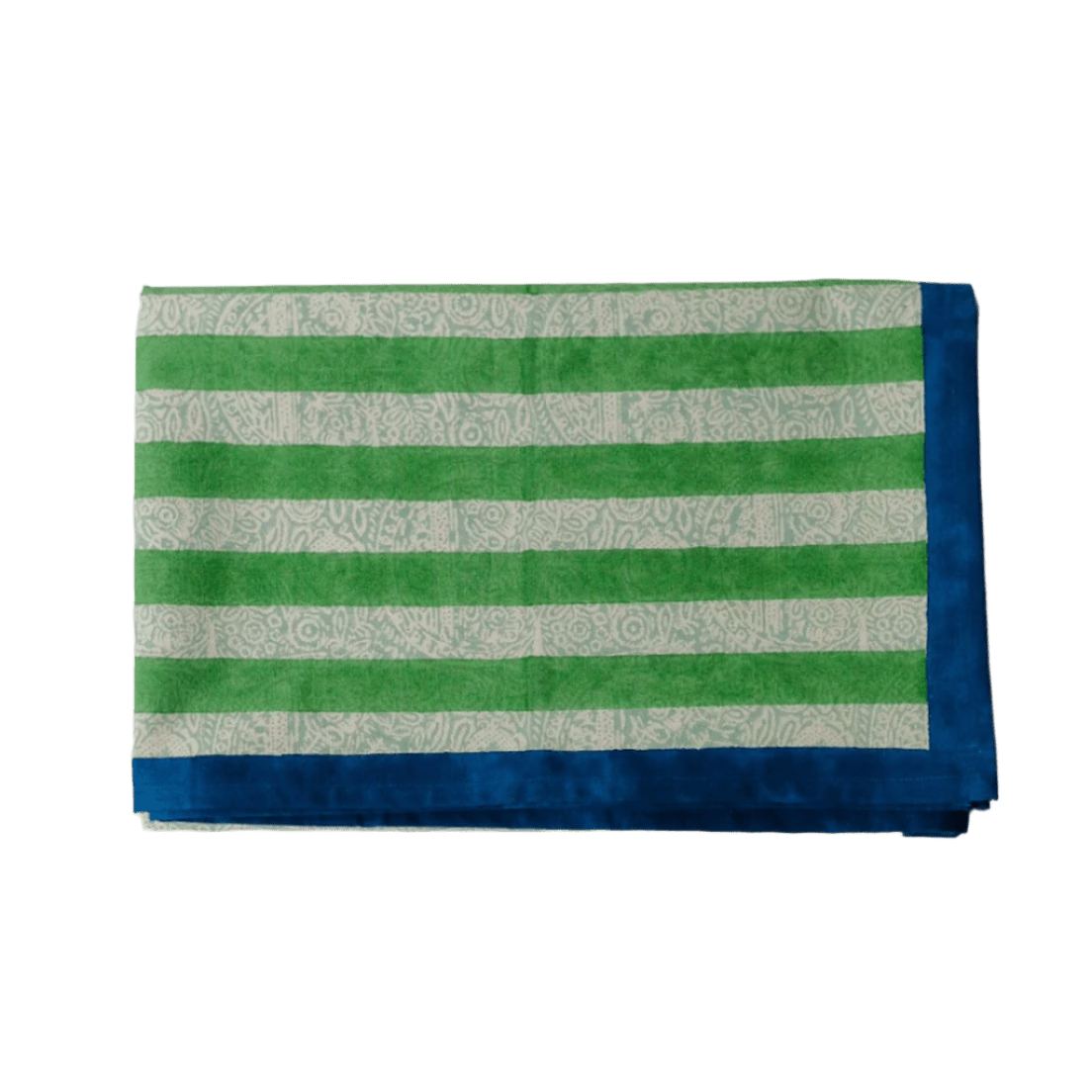 Soil to Studio Maya Hand Block-Printed Cotton Tablecloth · Mint Green ...
