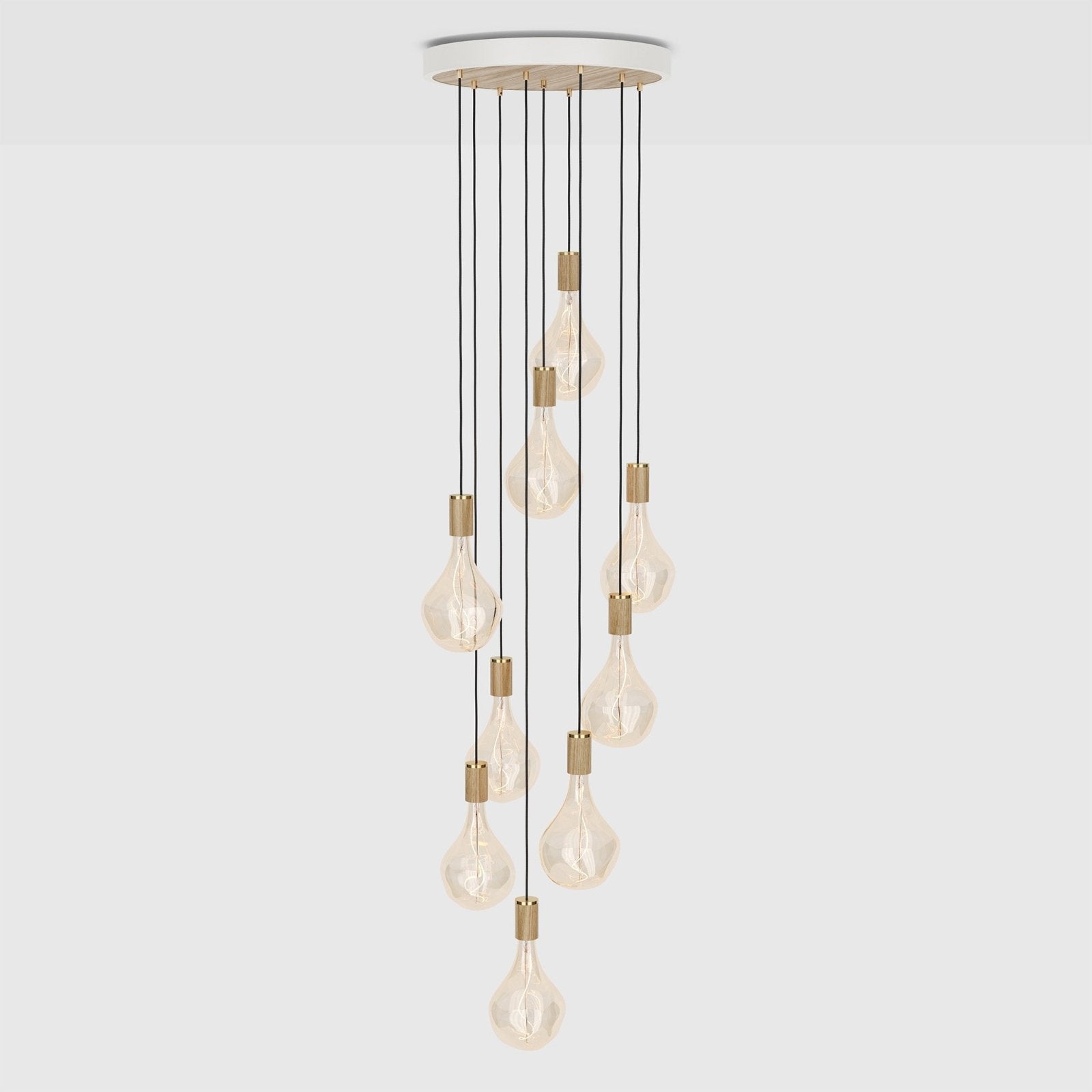 Nine Pendant in Oak + Voronoi II | socius design