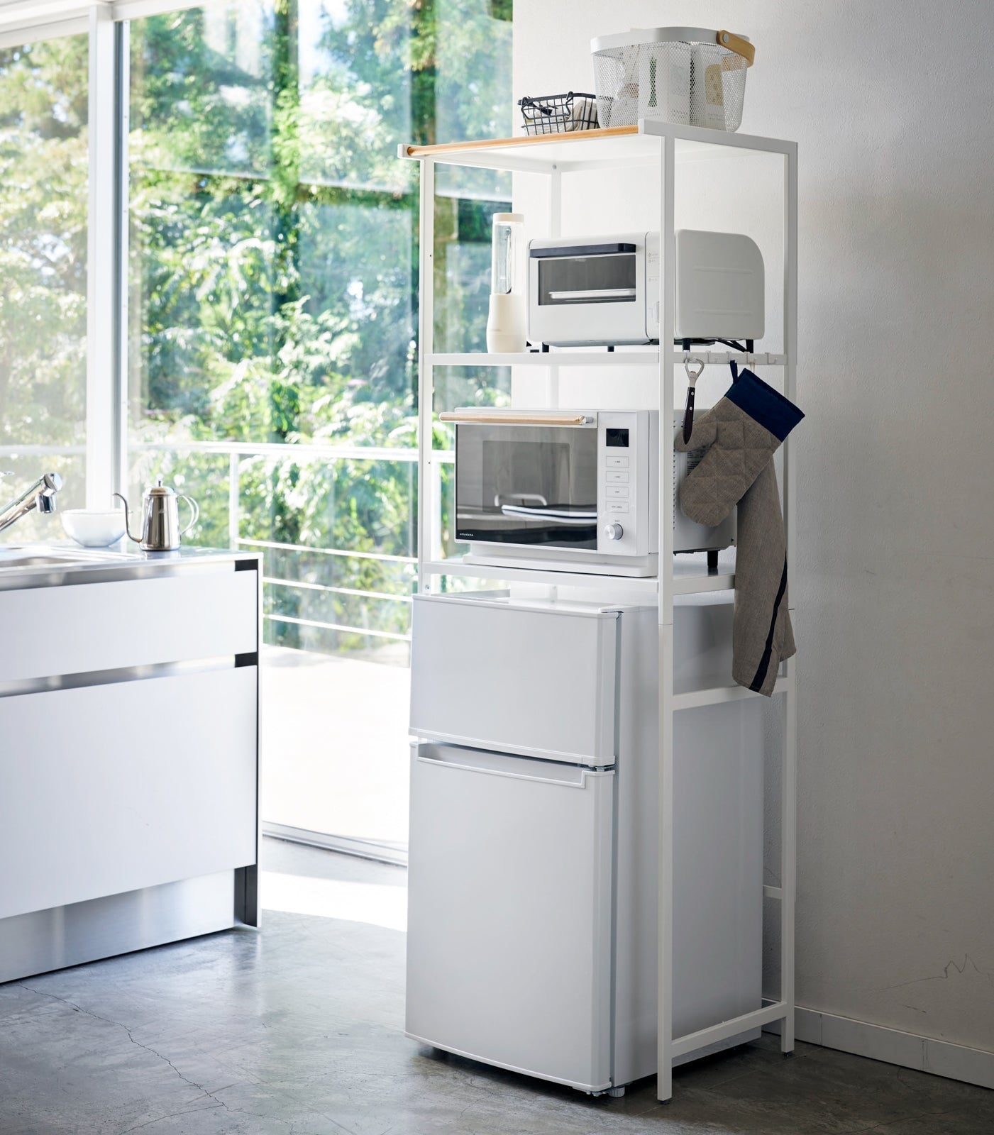 Steel Storage Rack - 67" H (Fridge) | socius design